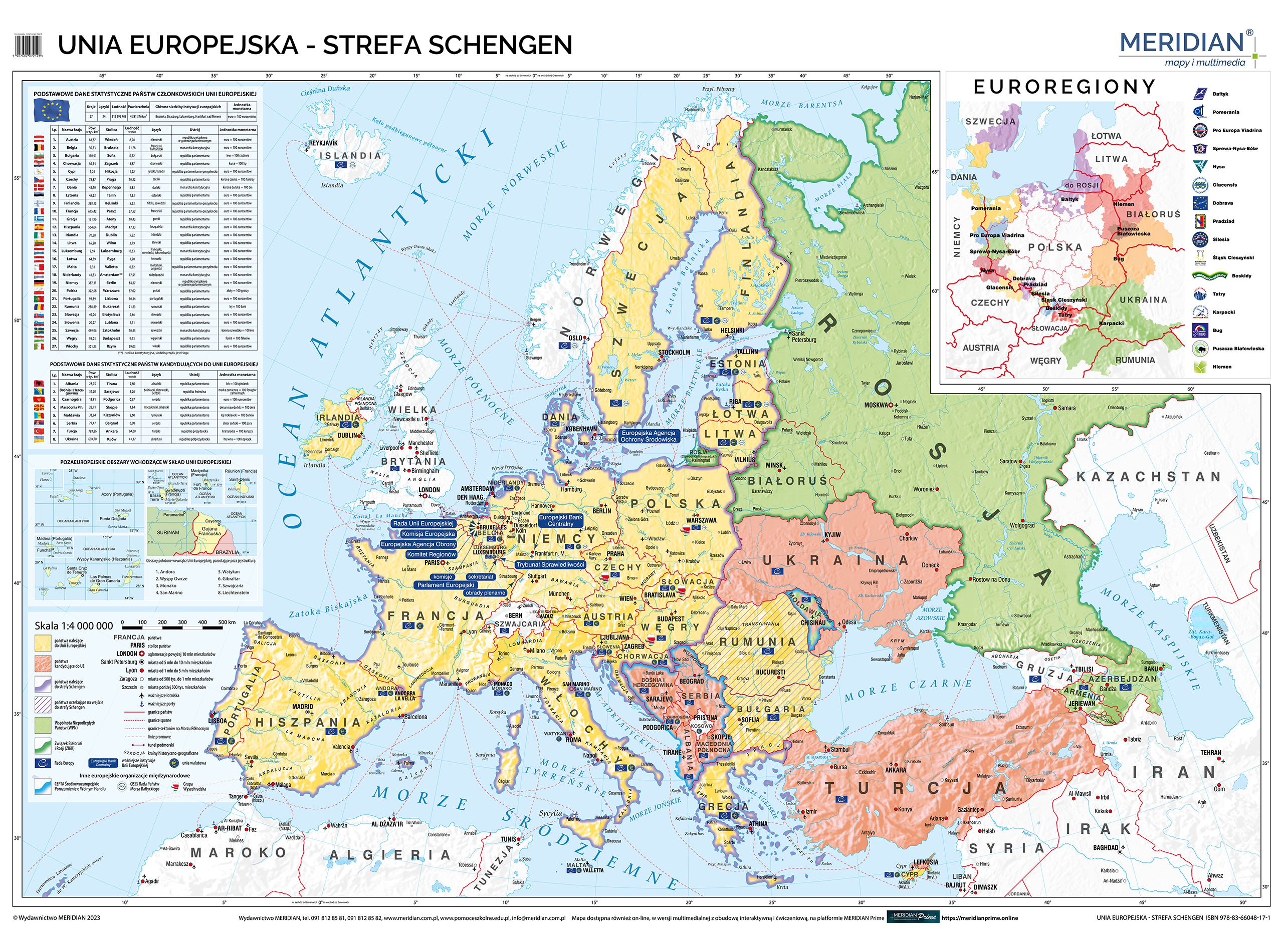 Unia Europejska i strefa Schengen (2023) | Wydawnictwo Meridian